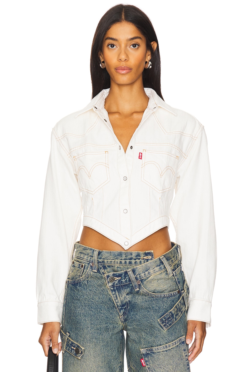 LEVI'S X Andersson Bell Cinched Blouse in Ecru | REVOLVE