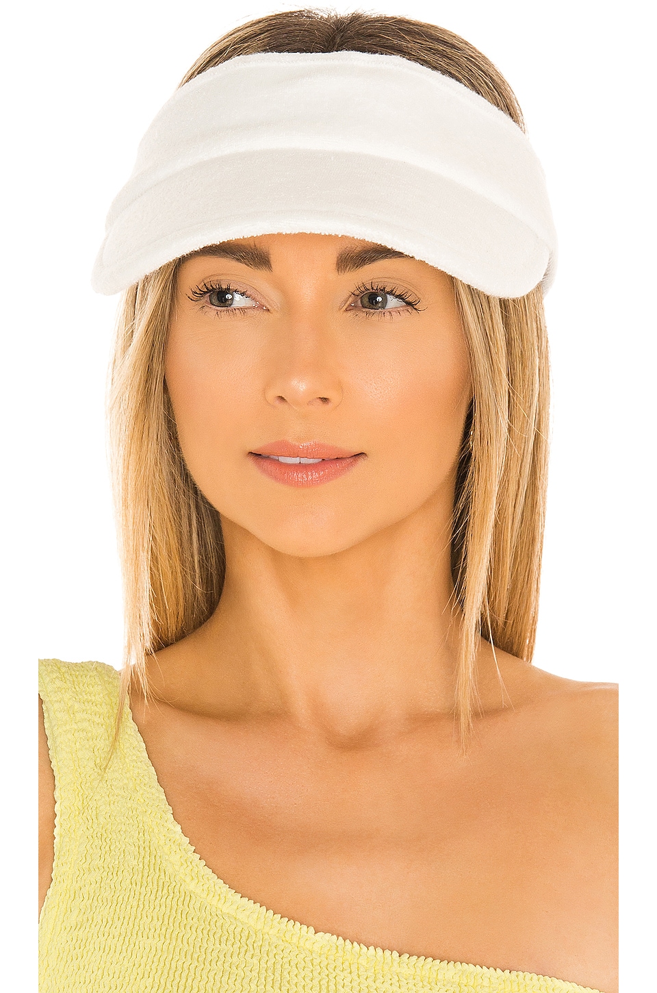 Lele Sadoughi Bow Tie Visor in White | REVOLVE