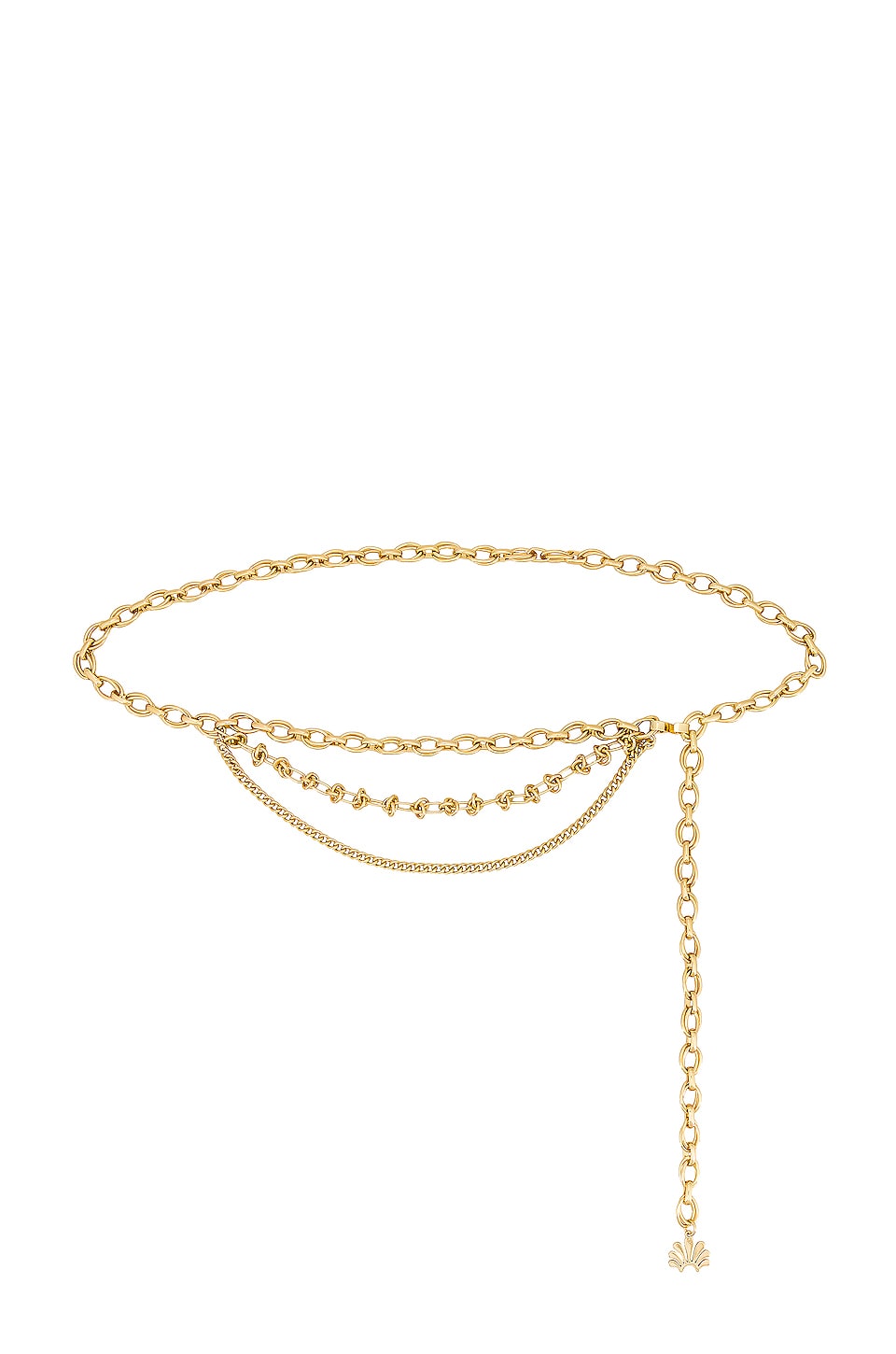 Lele Sadoughi Mixed Chain Belt in Gold | REVOLVE