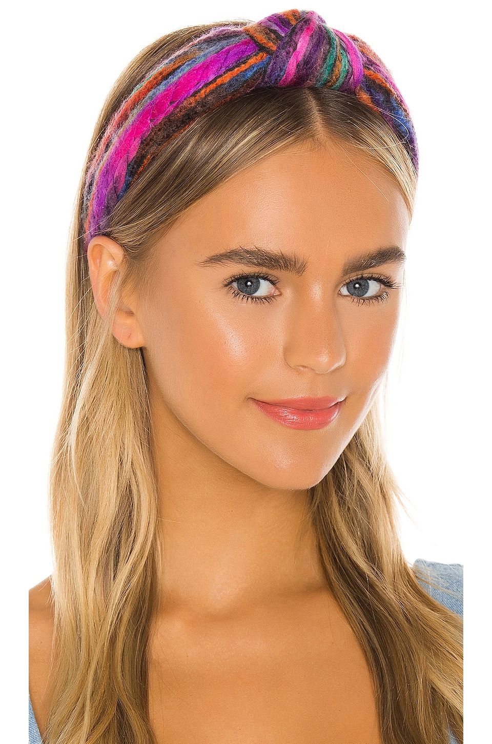 Lele Sadoughi Mixed Yarn Knotted Headband in Sunset | REVOLVE