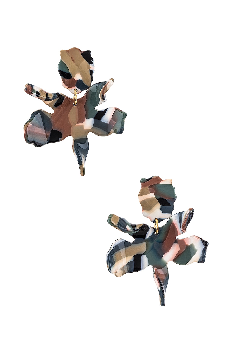 Lele Sadoughi Small Paper Lily Earrings in Terrain | REVOLVE