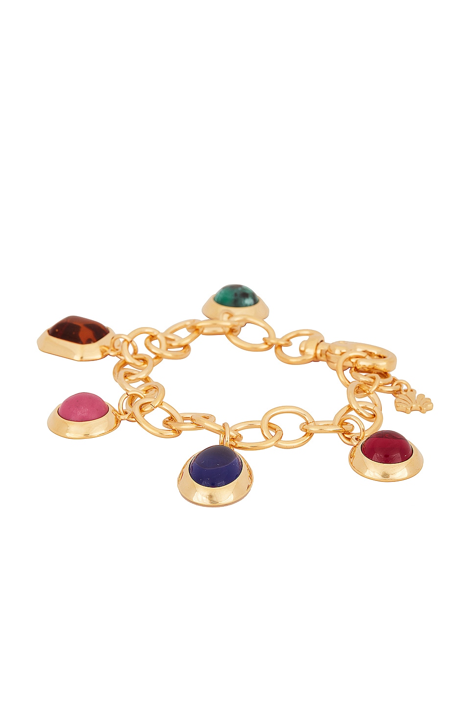 Lele Sadoughi Bezel Jewel Charm Bracelet in Glass Rainbow | REVOLVE