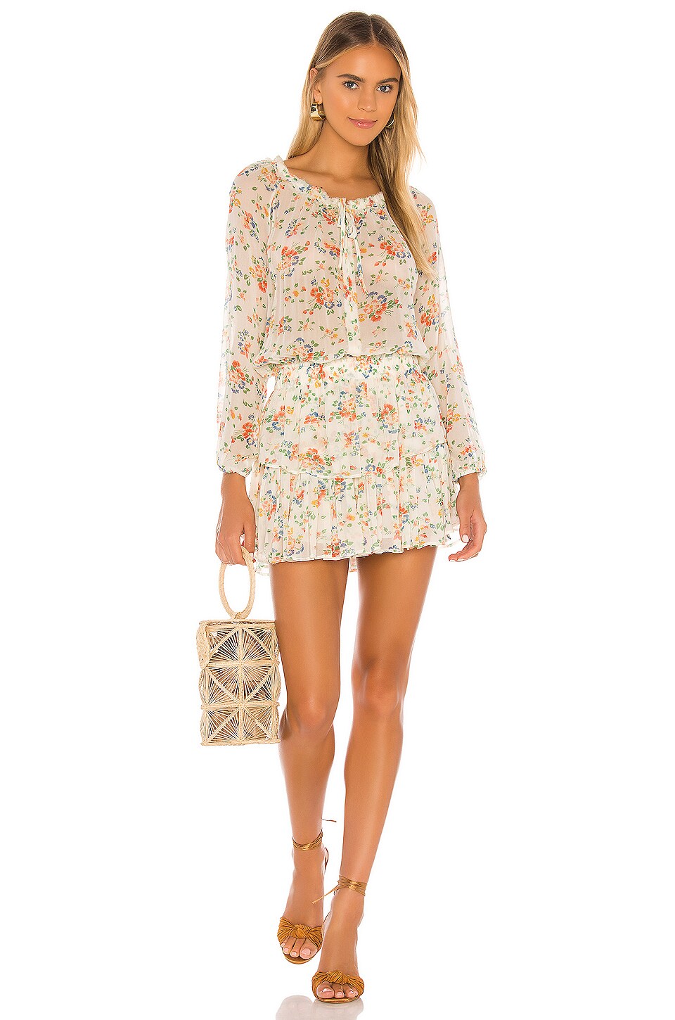 LoveShackFancy Popover Dress in Floral Confetti | REVOLVE