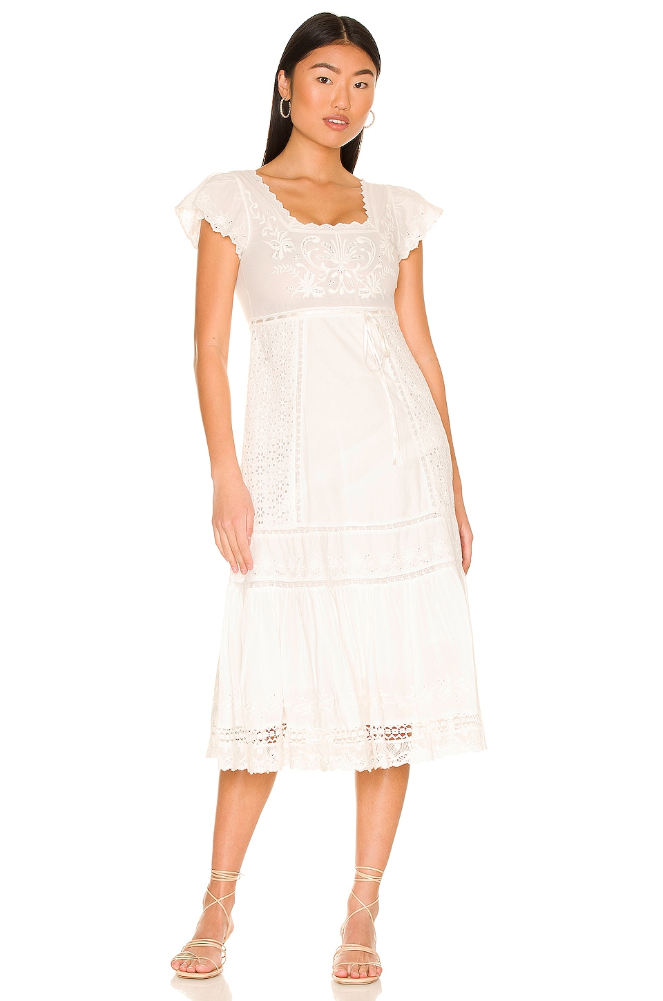 LoveShackFancy Charles Dress in Antique White | REVOLVE