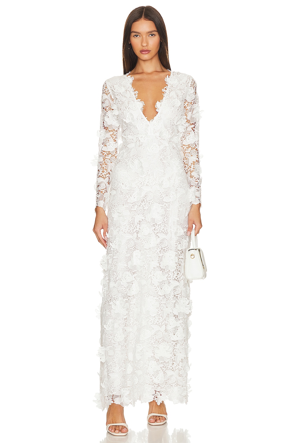 LoveShackFancy Sylvester Gown in True White | REVOLVE
