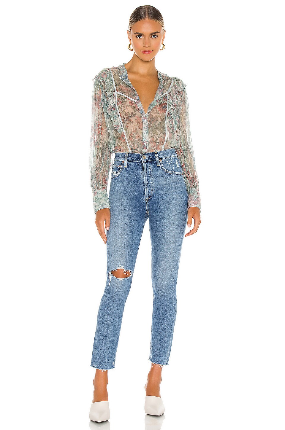 LoveShackFancy Beatrix Blouse in Mystical Foliage | REVOLVE