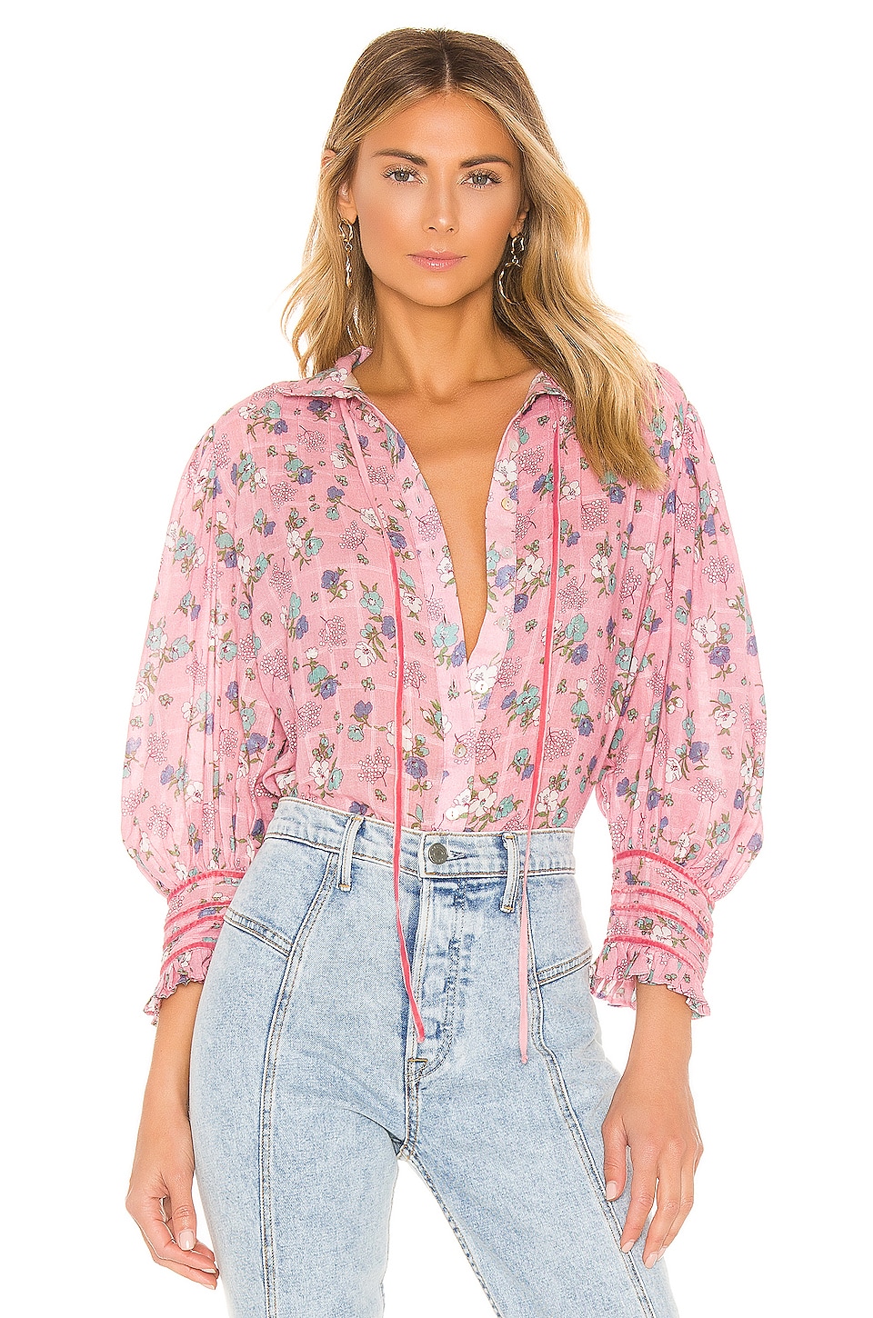 LoveShackFancy Brooke Top in Hollywood Pink | REVOLVE