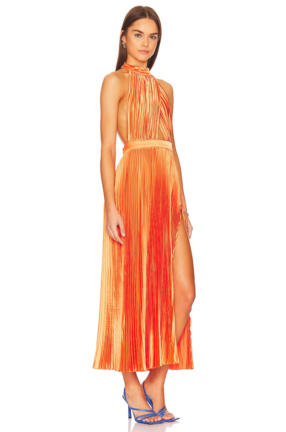 L'IDEE Renaissance Split Gown in Tangelo | REVOLVE