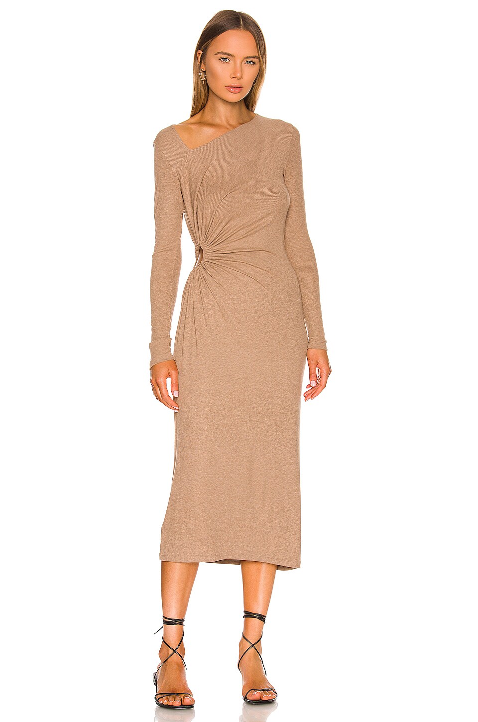 LNA Ami Rib Dress in Black | REVOLVE