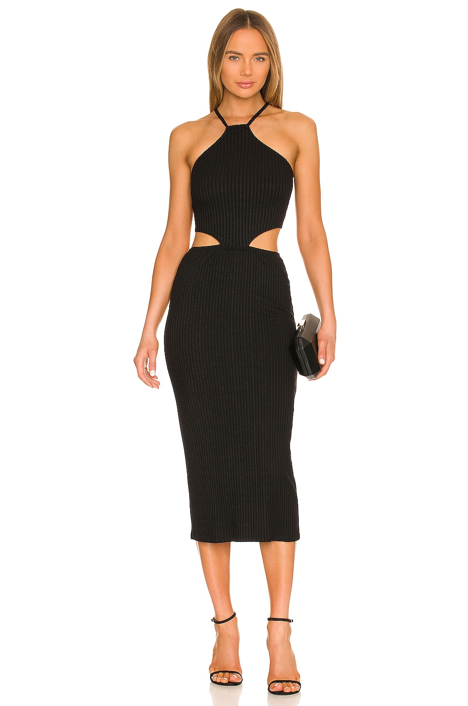 LNA Emmy Midi Dress in Black | REVOLVE