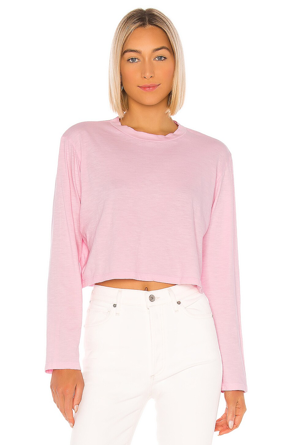 LNA Em Long Sleeve Tee in Candy Pink | REVOLVE