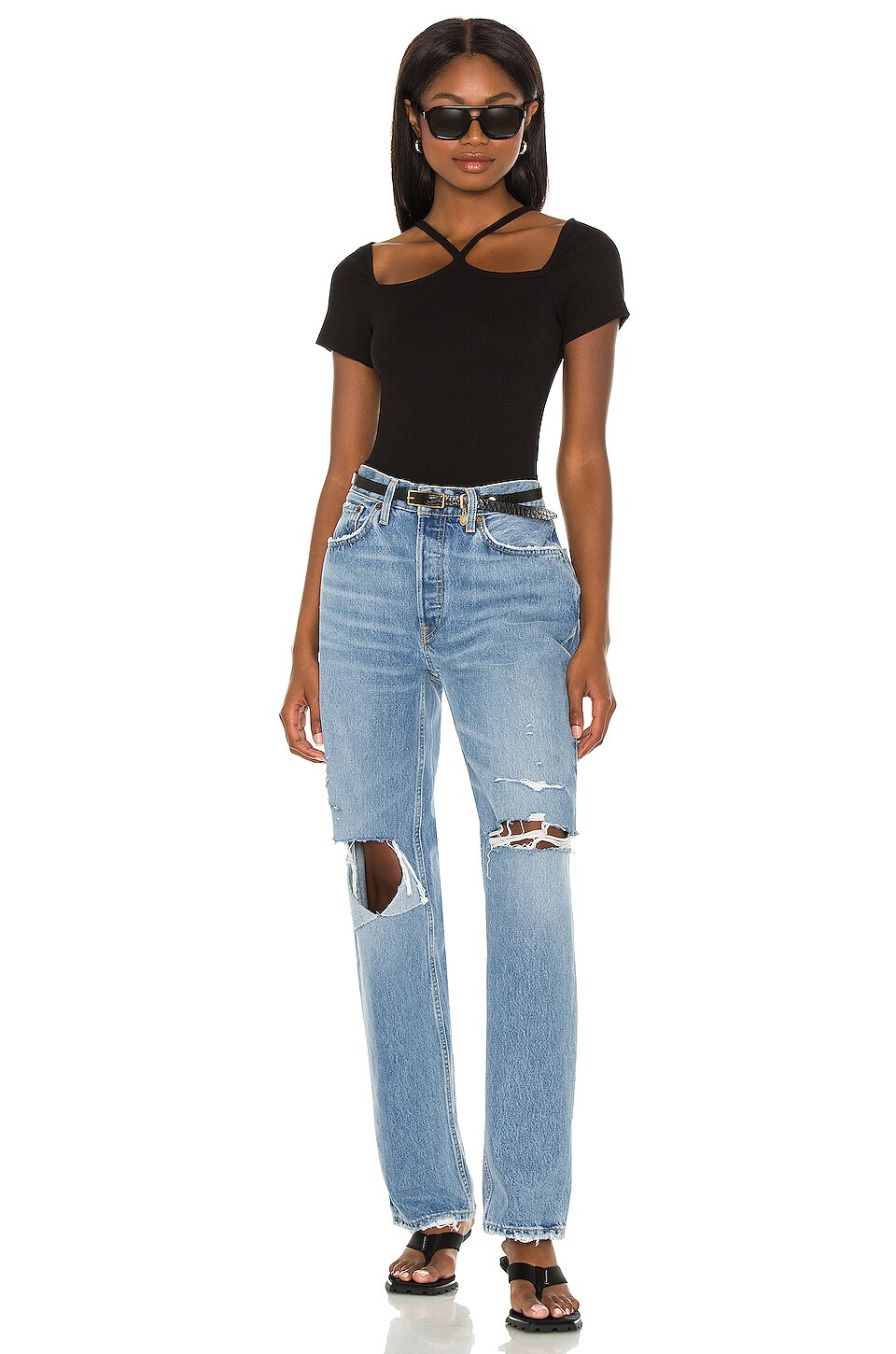 LNA Star Top in Black | REVOLVE