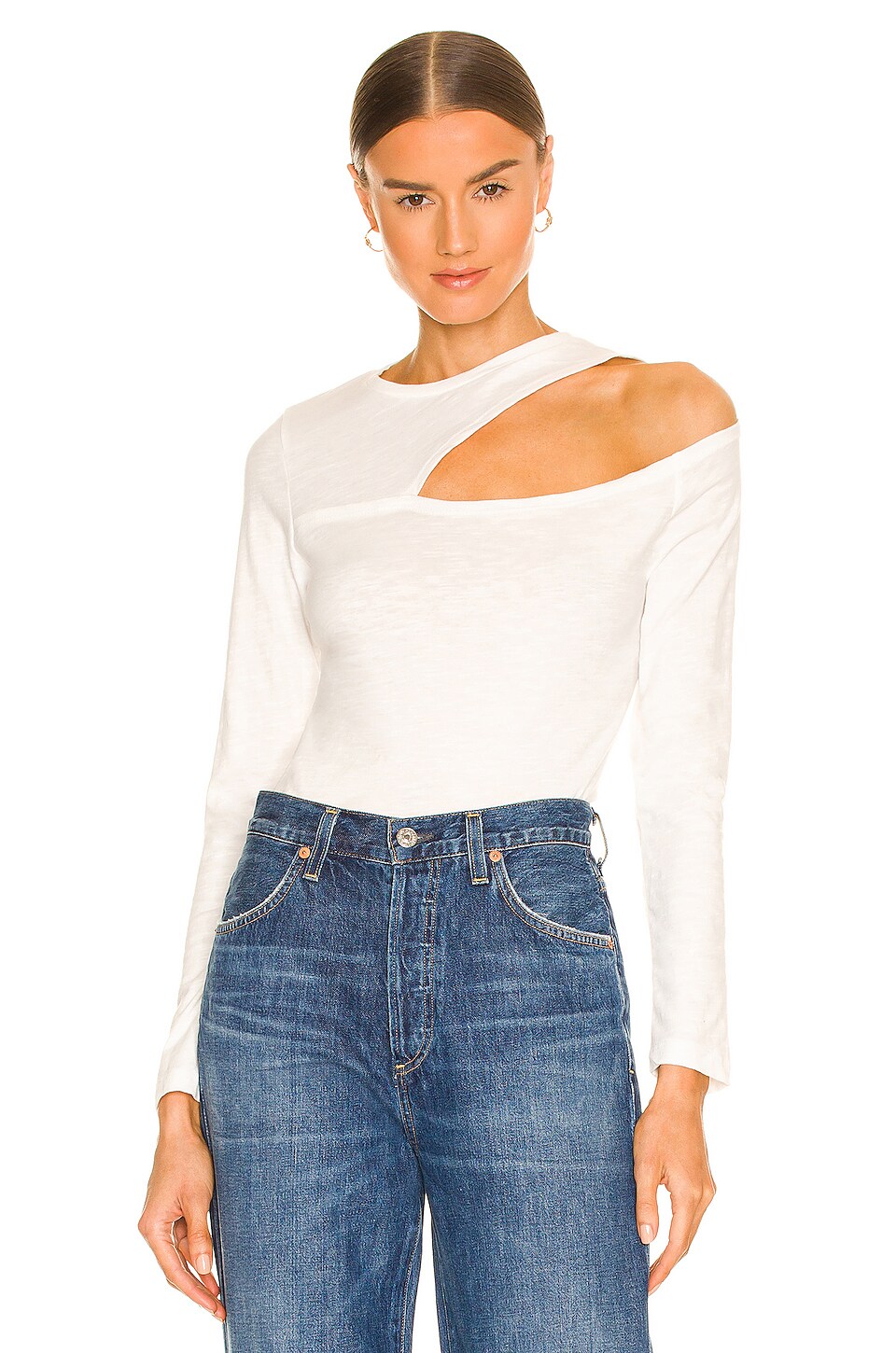 LNA Siren Long Sleeve top in Cloud Cream | REVOLVE