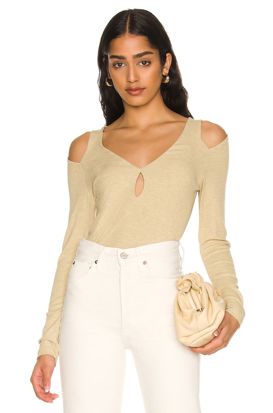 LNA Brunel Rib top in Black | REVOLVE