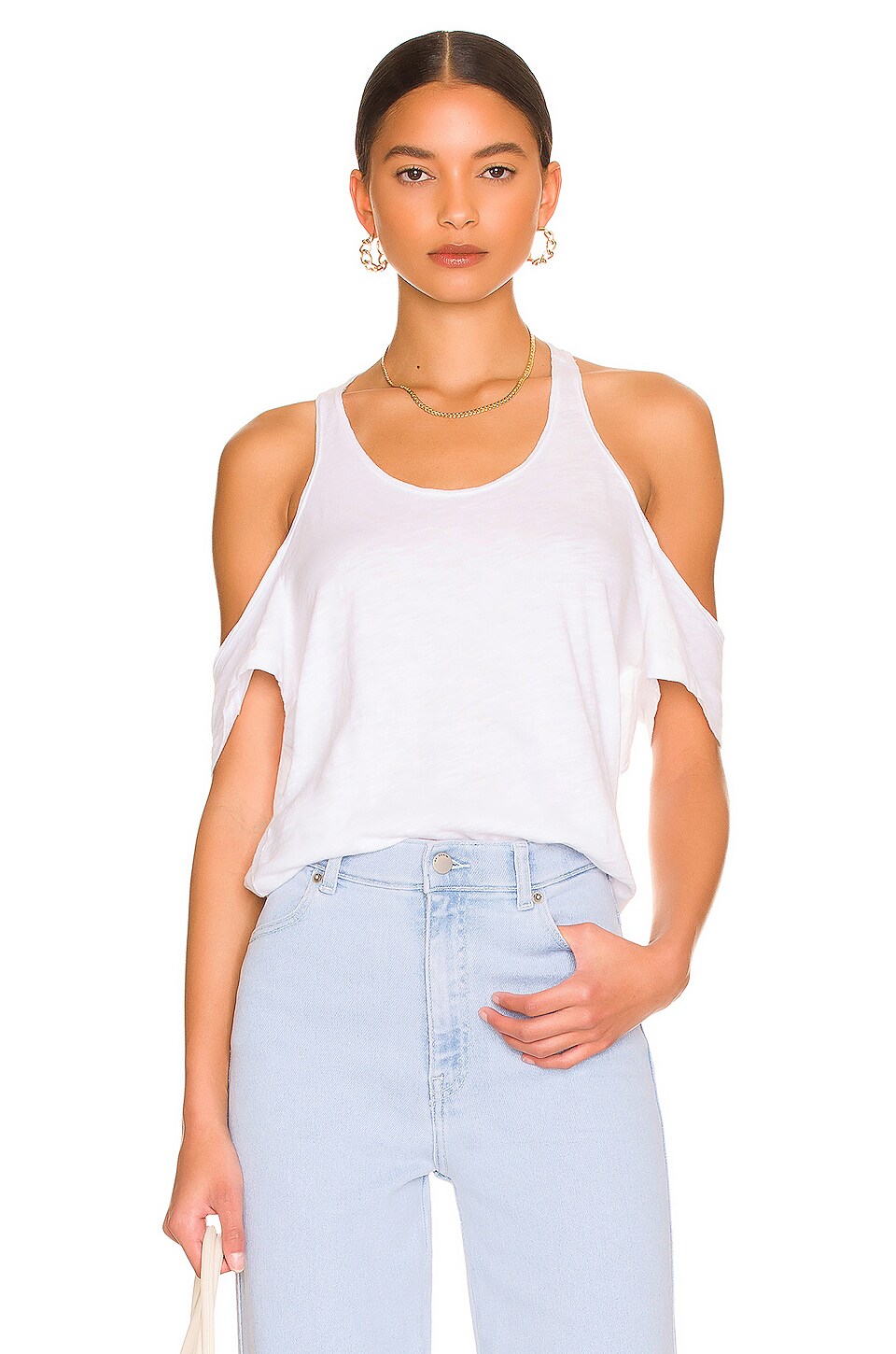 LNA Racer Back Tee in White | REVOLVE