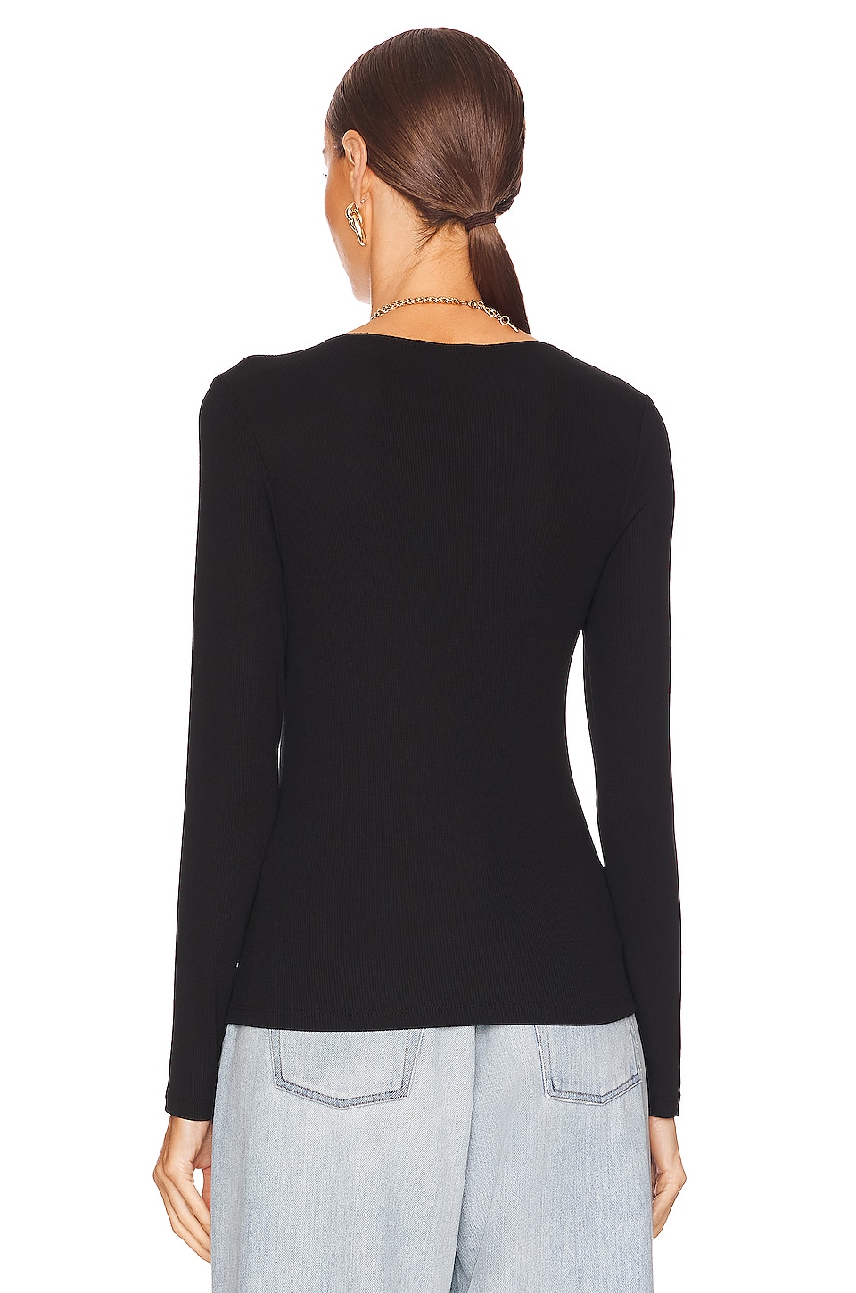 LNA Luan Rib Top in Black | REVOLVE
