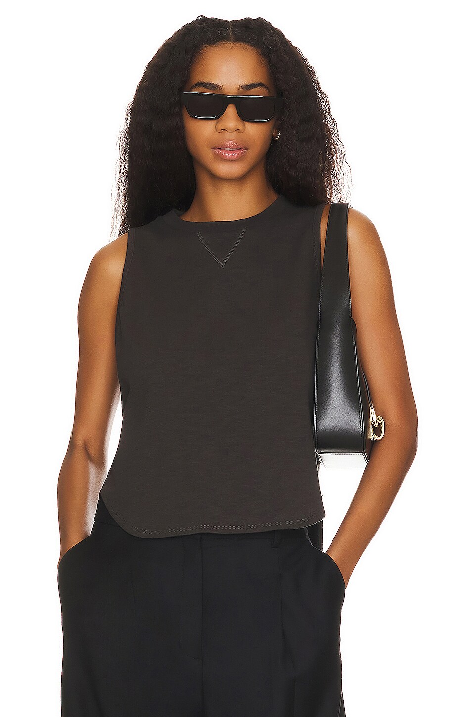 LNA Curved Tank in Pirate Black | REVOLVE