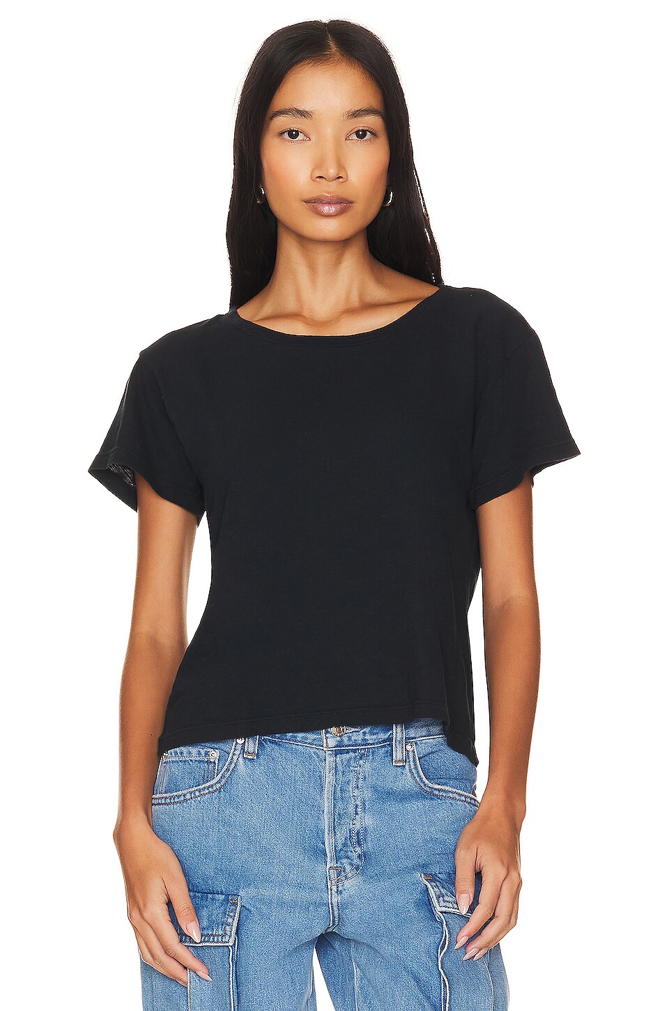 LNA Shaden Crew Tee in Black | REVOLVE