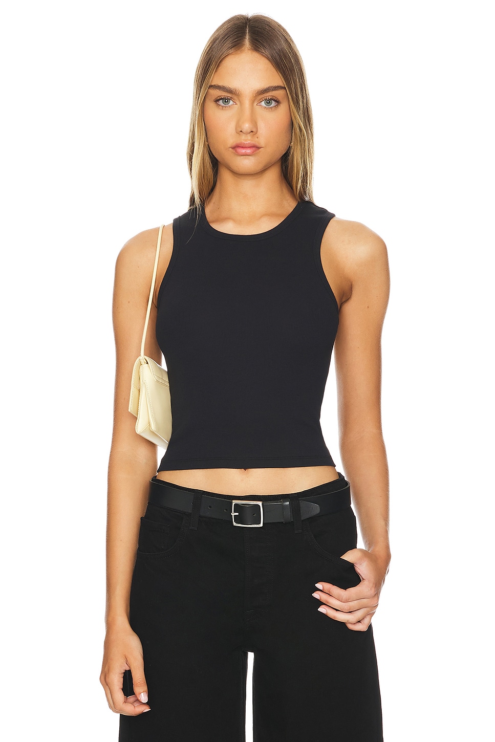 LNA Maya Cotton Rib Tank in Black | REVOLVE