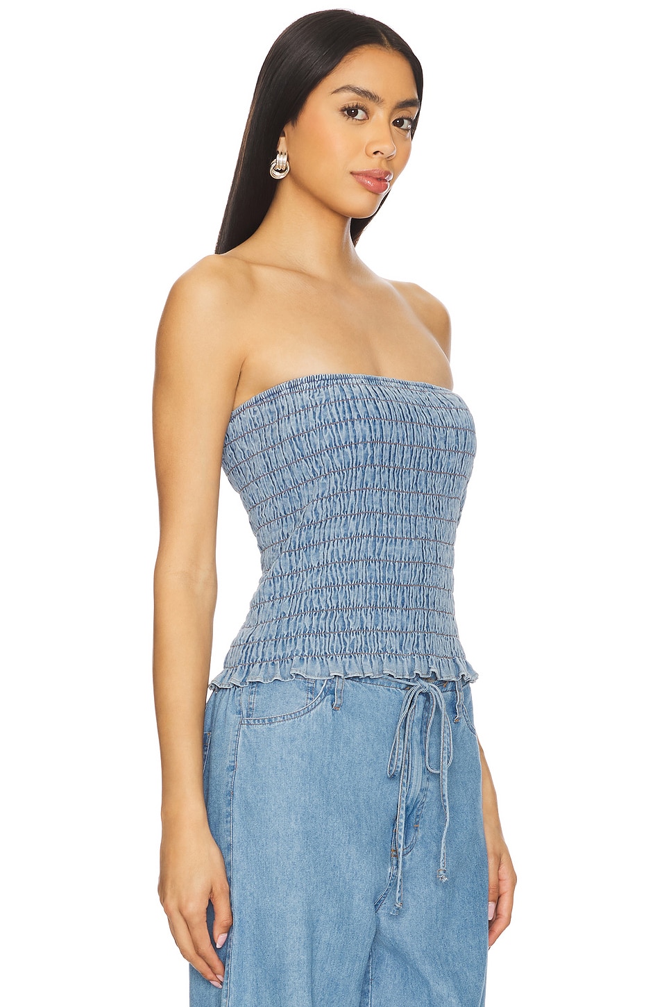 LNA Gigi Tube Top in Faded Blue | REVOLVE