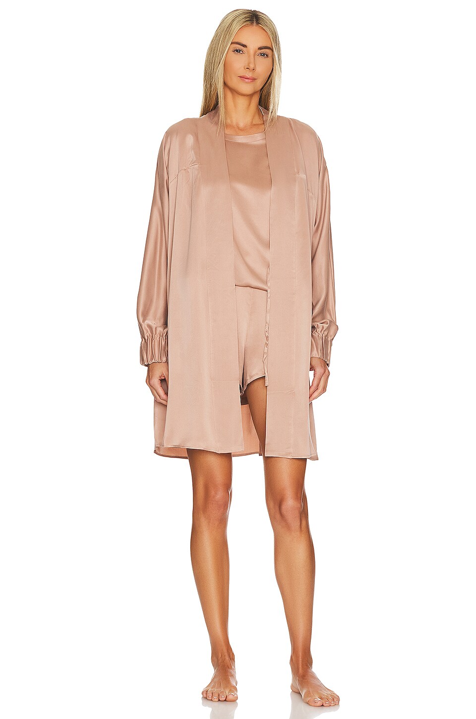 LUNYA Washable Silk Robe in Otium Tan | REVOLVE