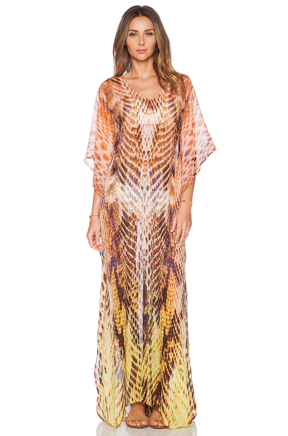 Lotta Stensson Viper Maxi Caftan in Golden | REVOLVE