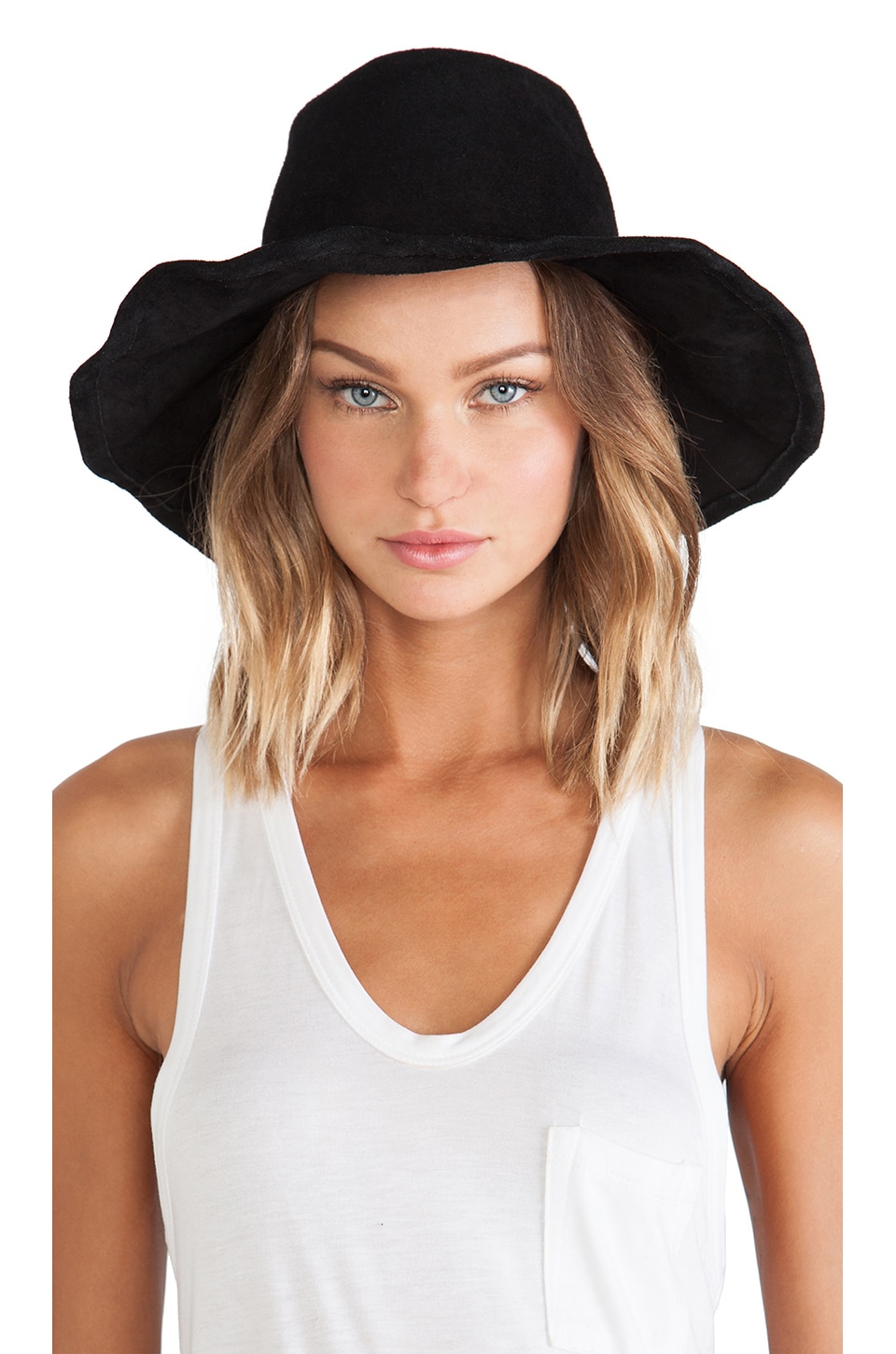 Lovely Bird Suede Bohemia Hat in Black | REVOLVE