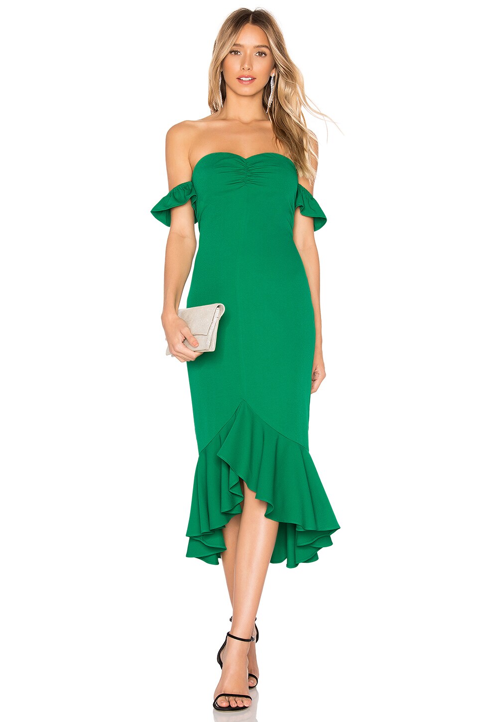 Lovers and Friends Giulia Midi Dress in Kelly Green | REVOLVE