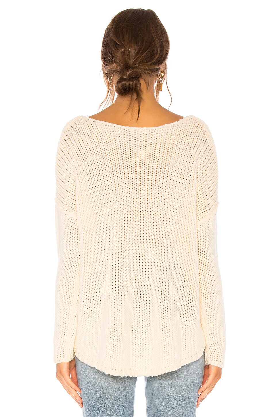 Lovers and Friends Sheer Sweater in Cream | REVOLVE