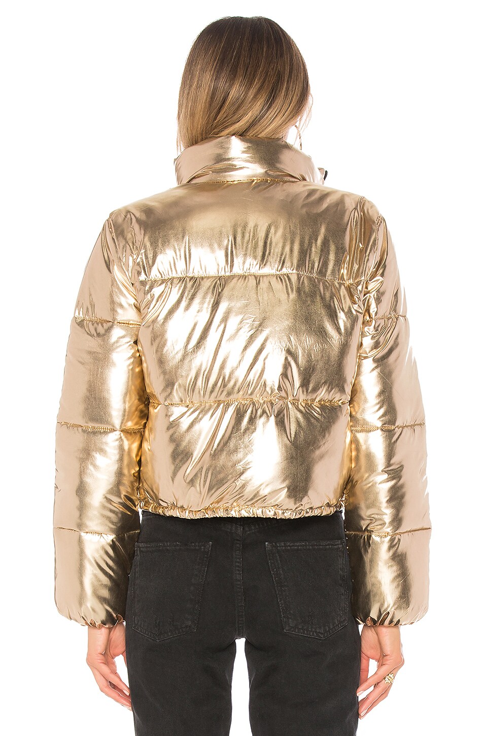 Lovers and Friends Ripley Puffer in Gold | REVOLVE