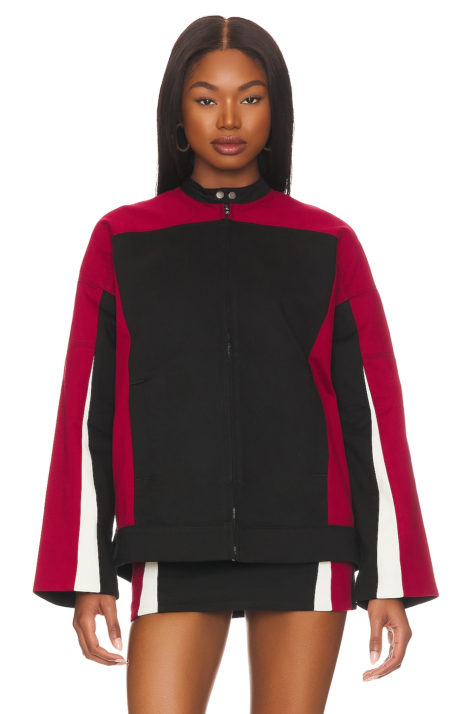 Lovers and Friends Julia Jacket in Black & Red | REVOLVE