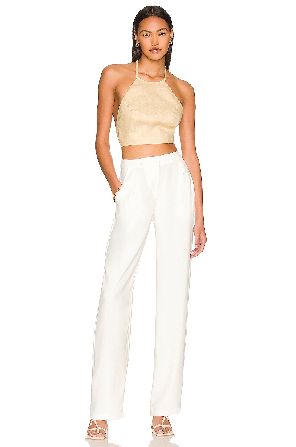 Lovers and Friends Michelle Top in Sand Neutral | REVOLVE