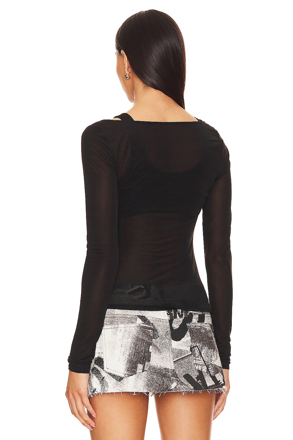 Lovers and Friends Ula Sheer Top in Black | REVOLVE