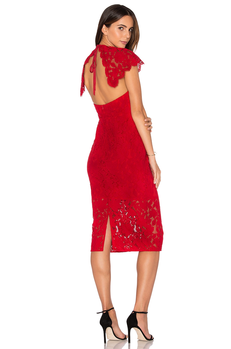 Lover Affinity Midi Dress in Scarlet | REVOLVE
