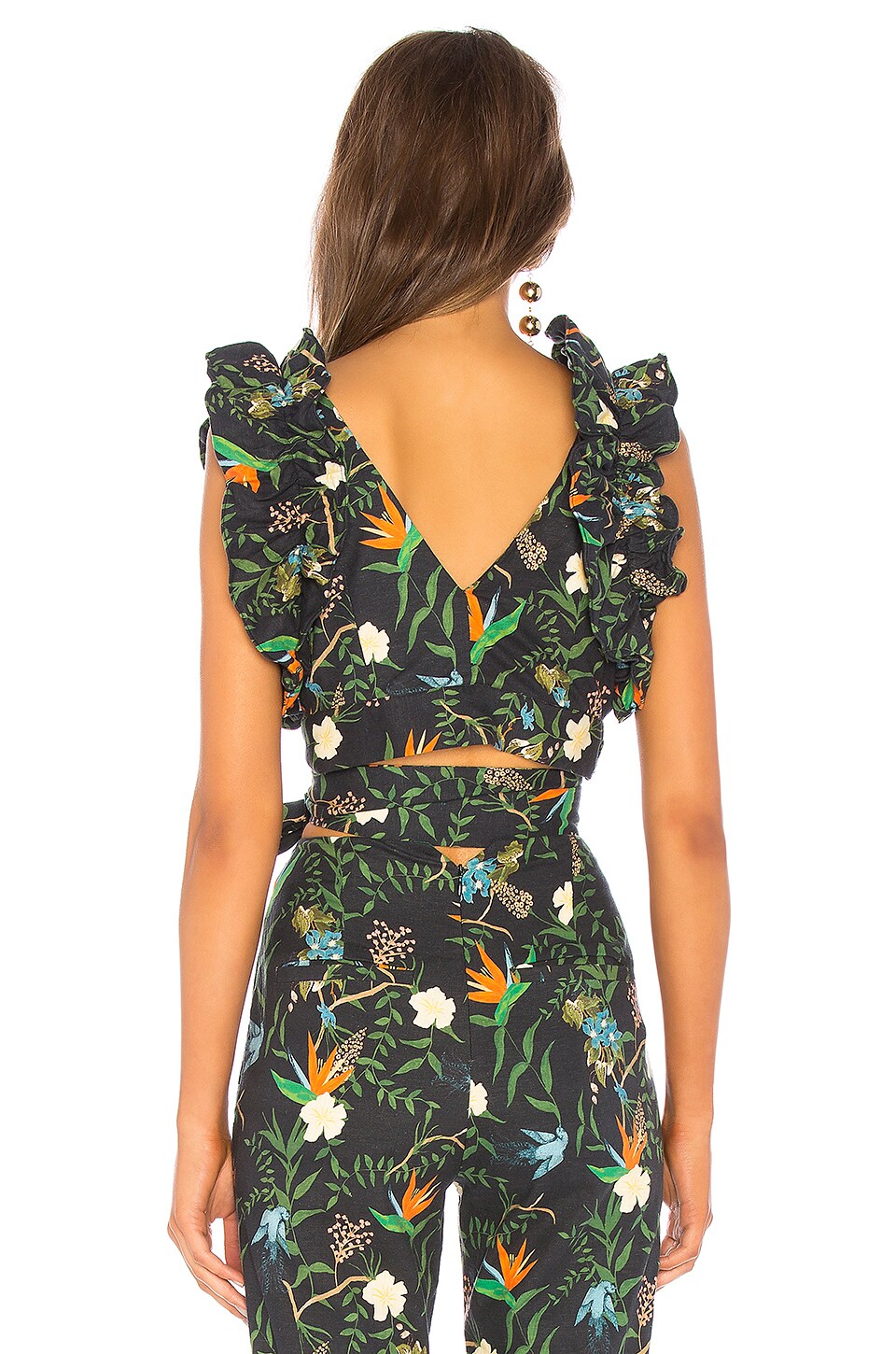 LPA Multi Ruffle Wrap Top in Tropical Paradise | REVOLVE