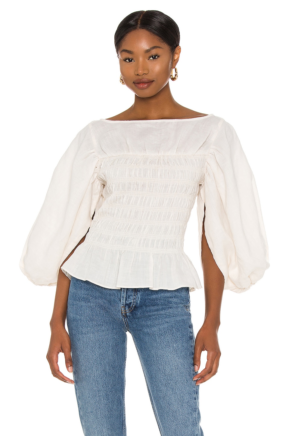 LPA Leah Top in Cream | REVOLVE
