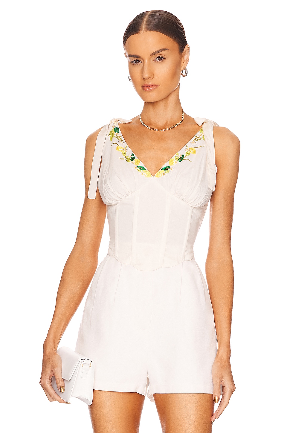 LPA Alec Top in Ivory with Lemons | REVOLVE