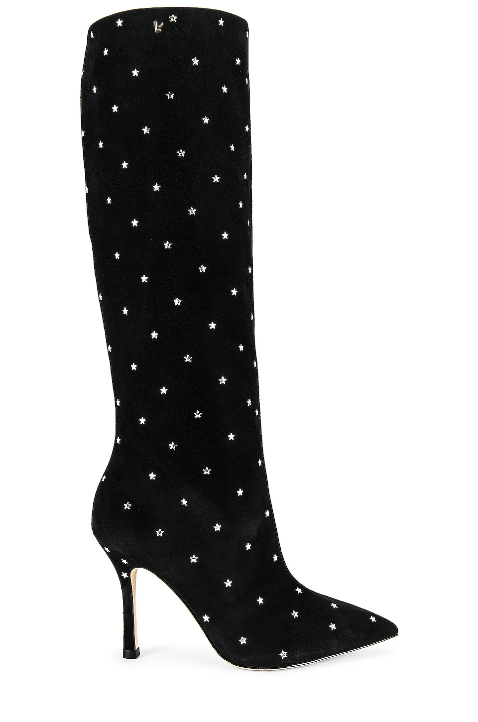 Larroude Kate Boot in Black & Star Silver | REVOLVE
