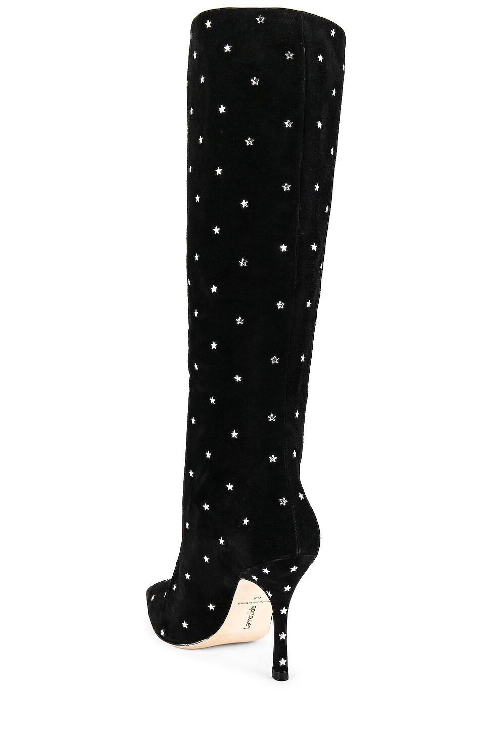 Larroude Kate Boot in Black & Star Silver | REVOLVE