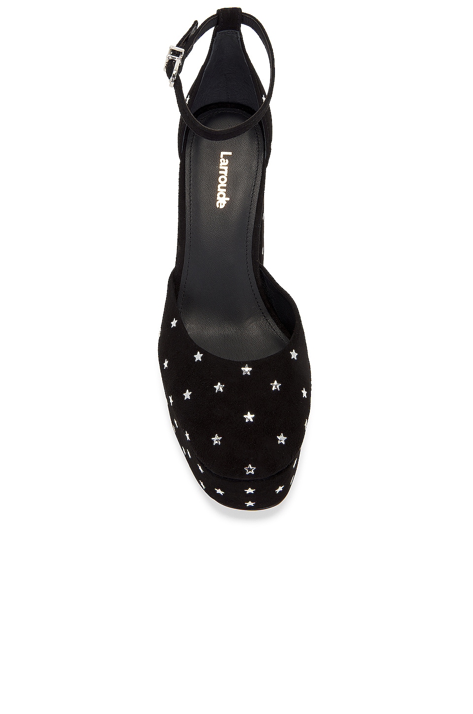 Larroude Ari Pump in Black & Star Silver | REVOLVE