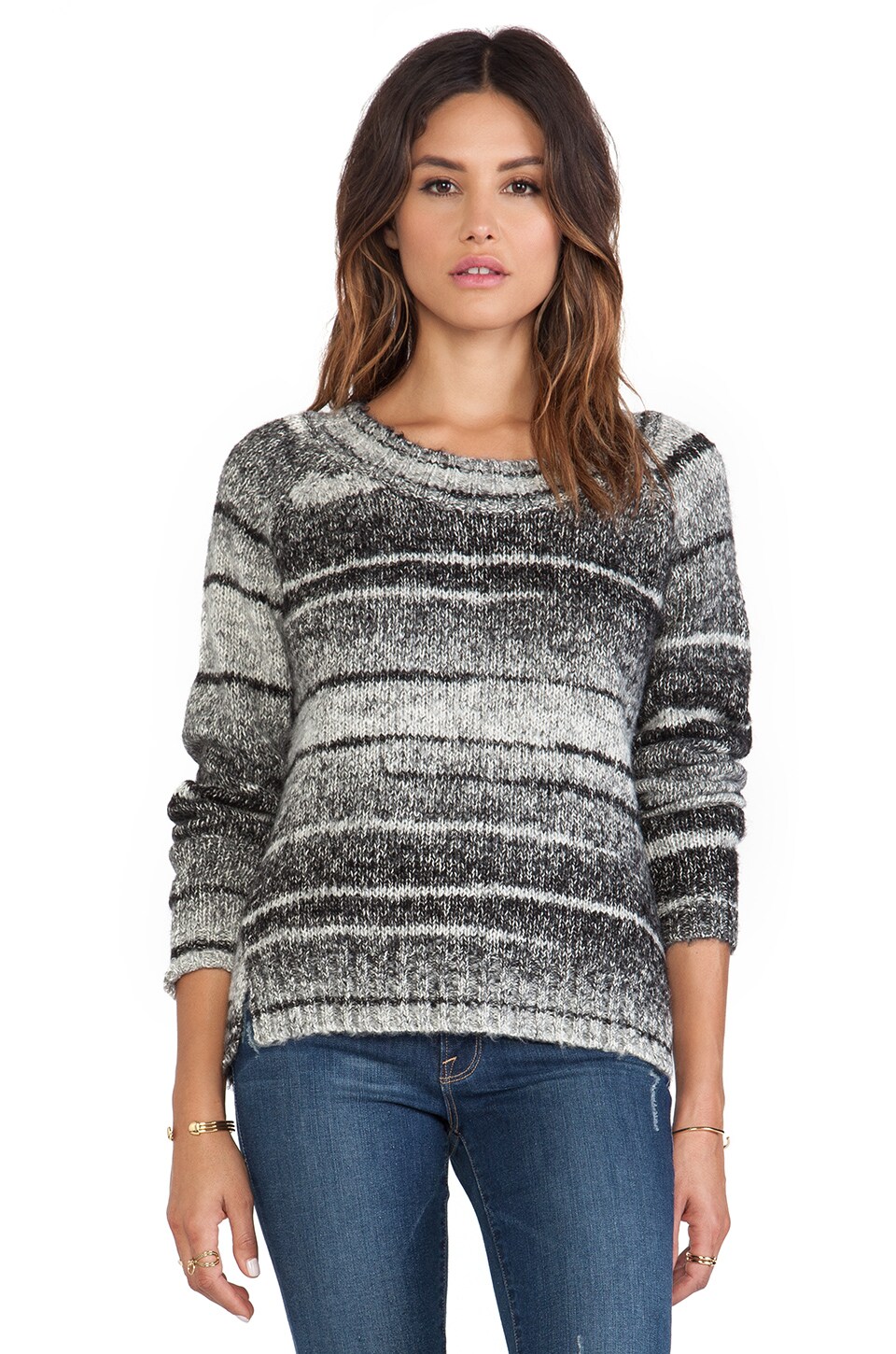 Love Daisy Double Slit Sweater in Grey Tones | REVOLVE