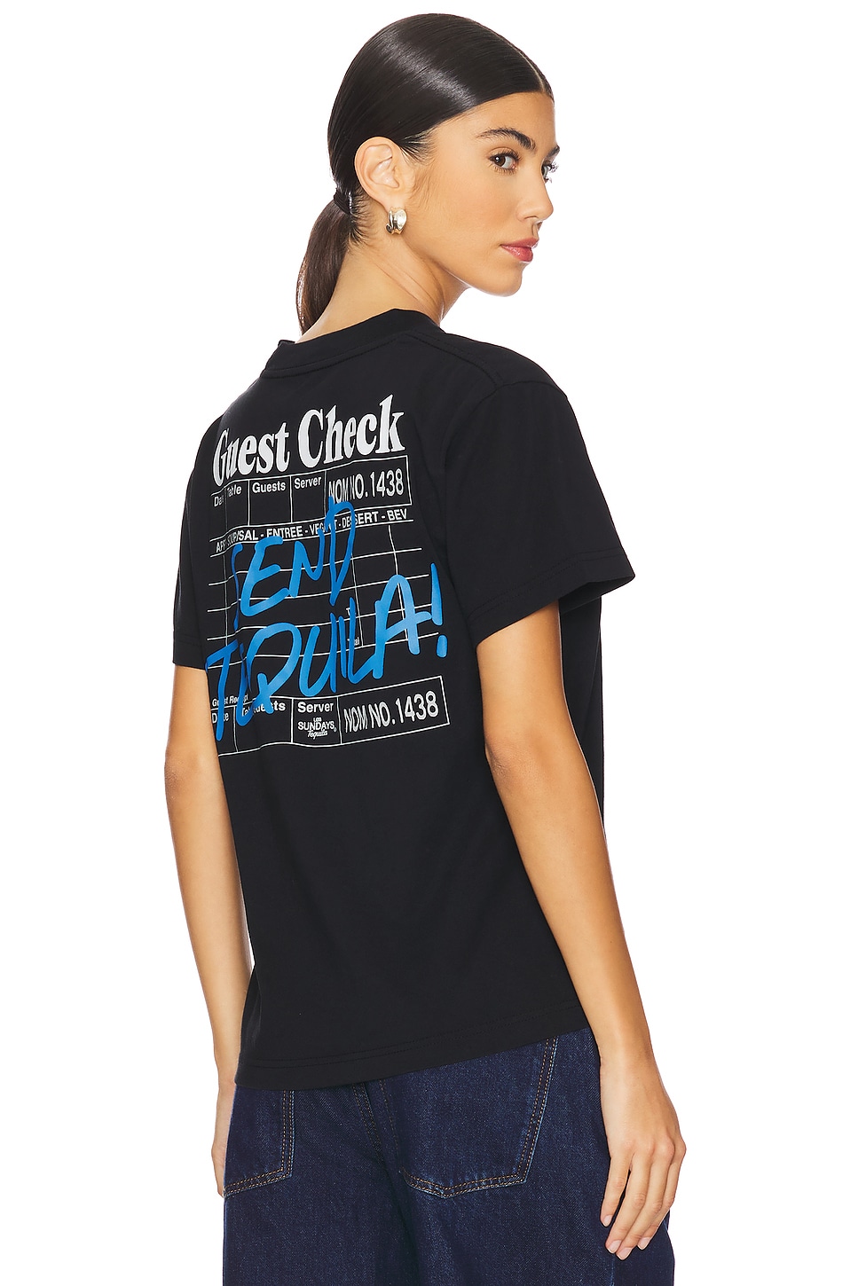 Los Sundays The Bar Tab Tee in Black | REVOLVE