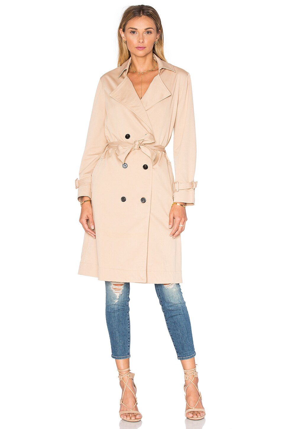 Lucca Couture Ali Trench Coat in Tan | REVOLVE