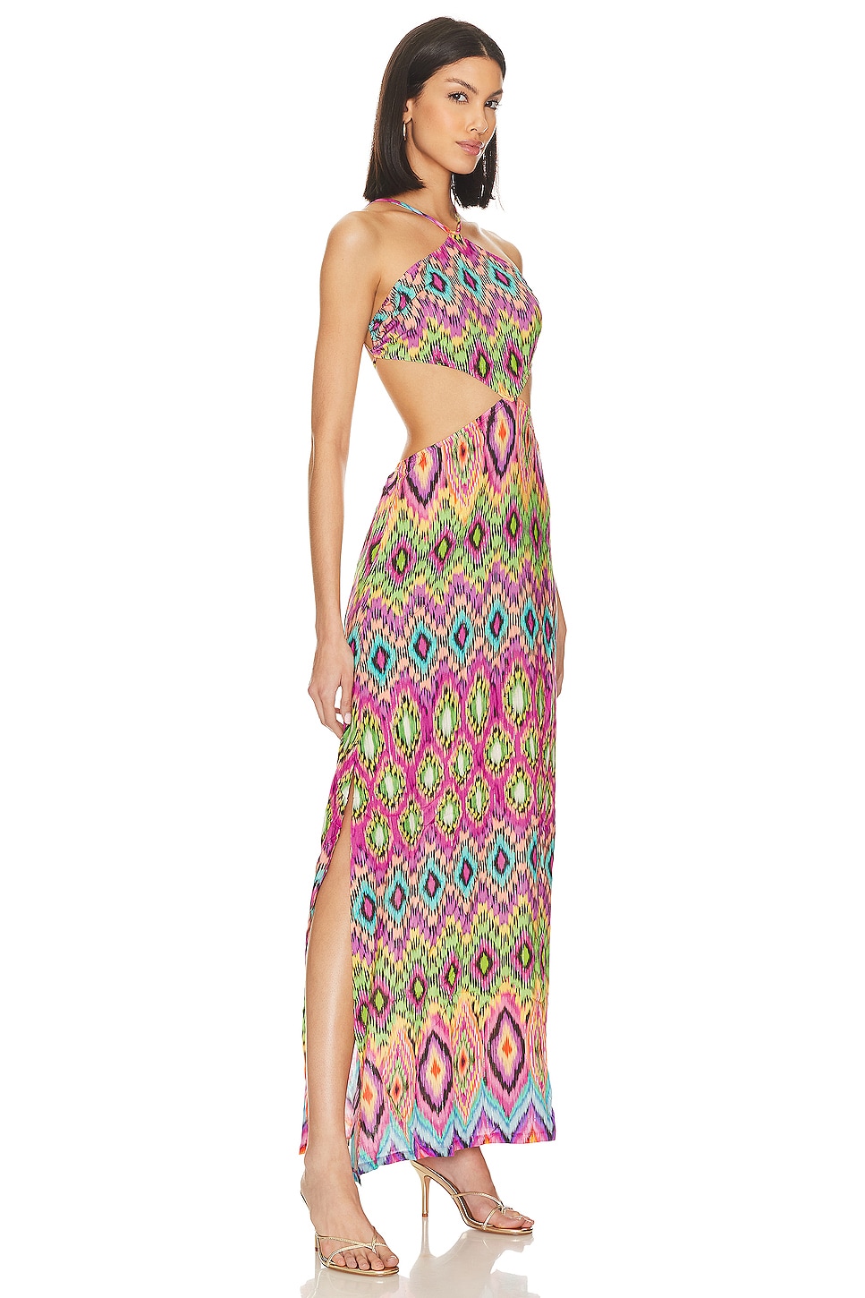 Luli Fama Miami Sorbet Cut Out Long Dress in Multicolor | REVOLVE