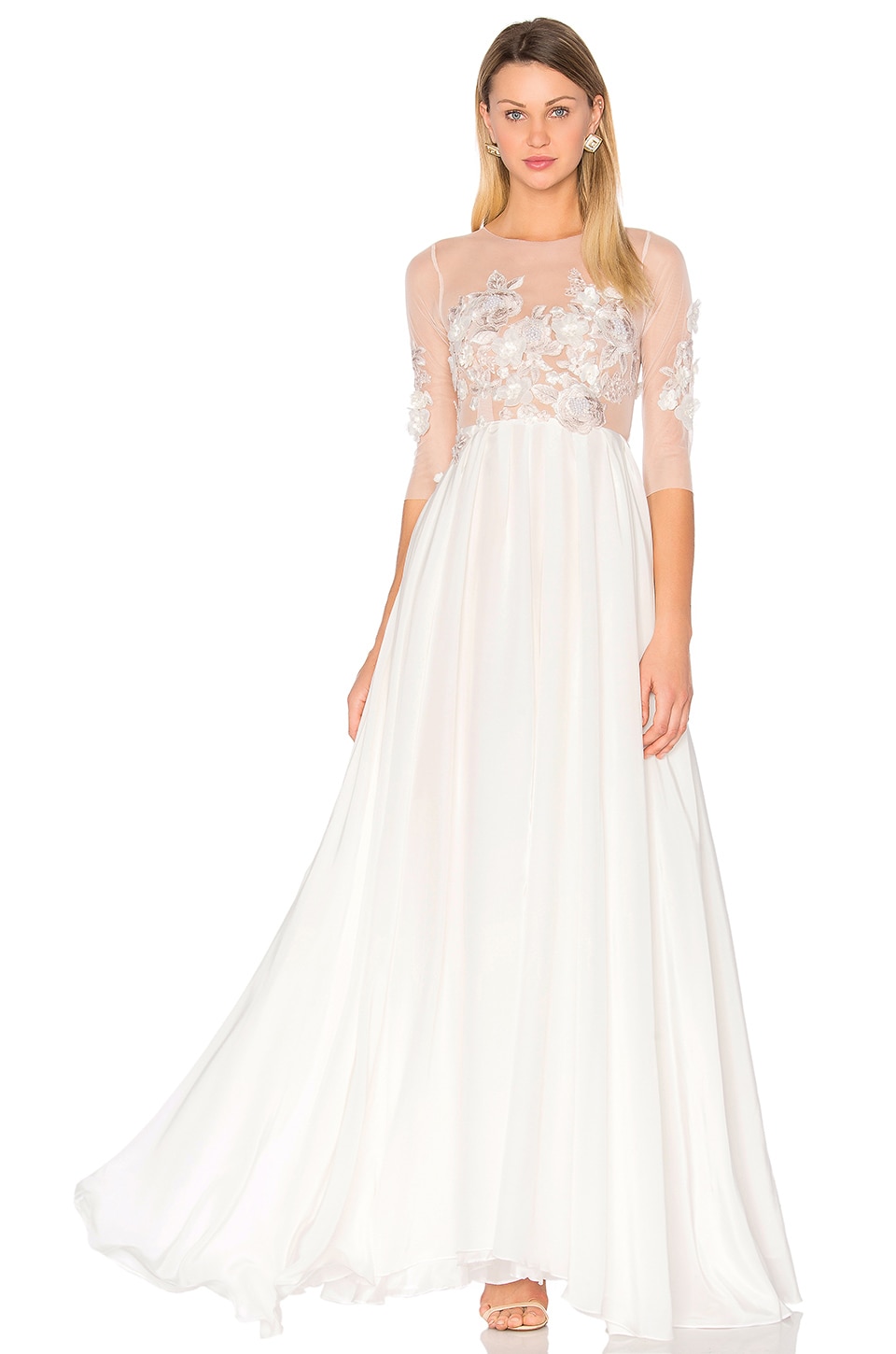 Lurelly Celine Gown in Off White | REVOLVE