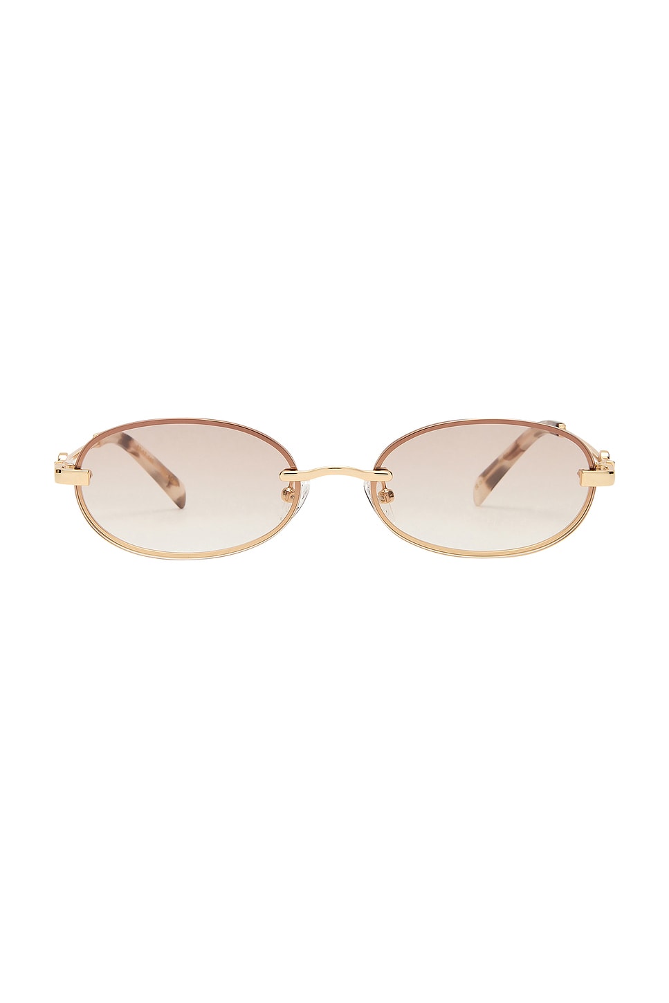 Luv Lou Jean Sunglasses in Gold & Brown Grad | REVOLVE