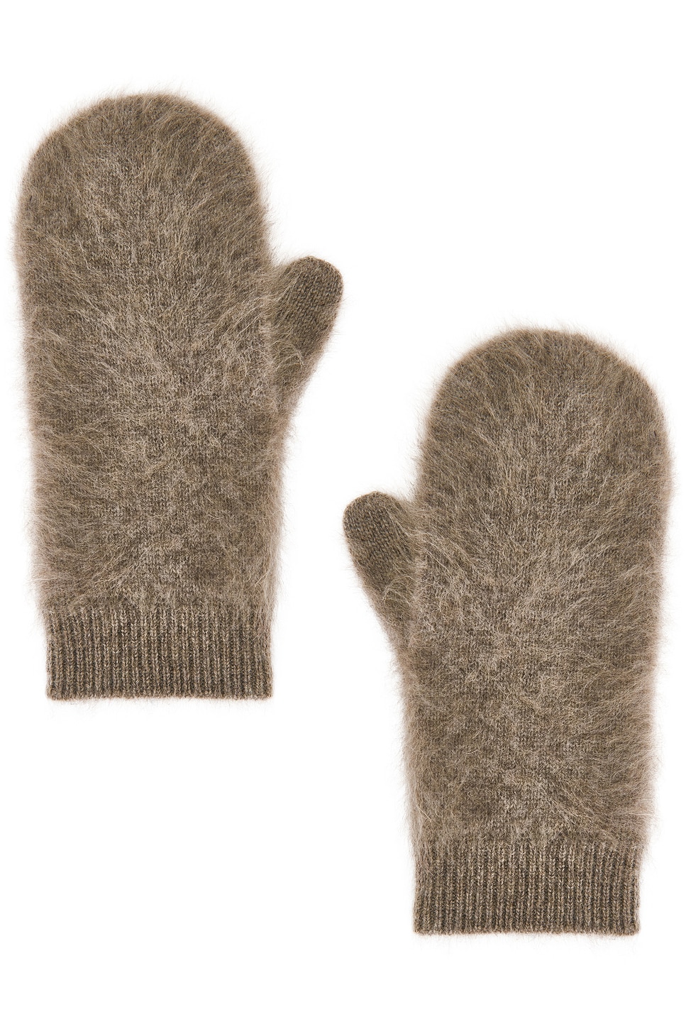 Lisa Yang Brushed Mittens in Truffle Brushed | REVOLVE