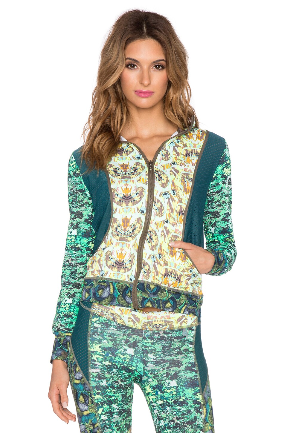 Maaji Lime-Pepper Garden Jacket in Apricot Jacket | REVOLVE