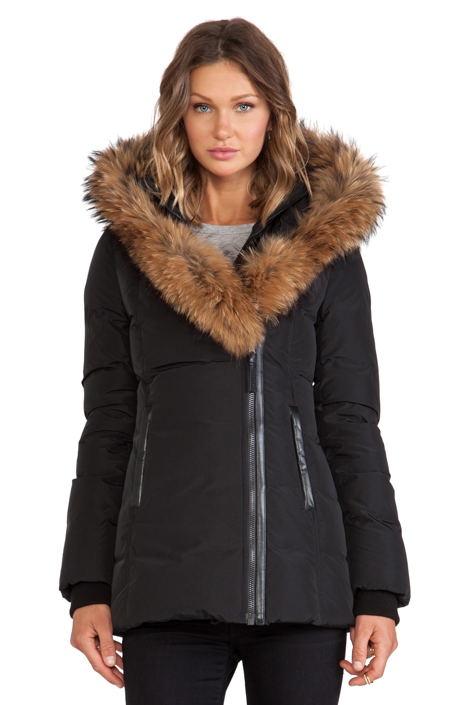 Mackage Adali Jacket With Real Natural Fur in Black | REVOLVE