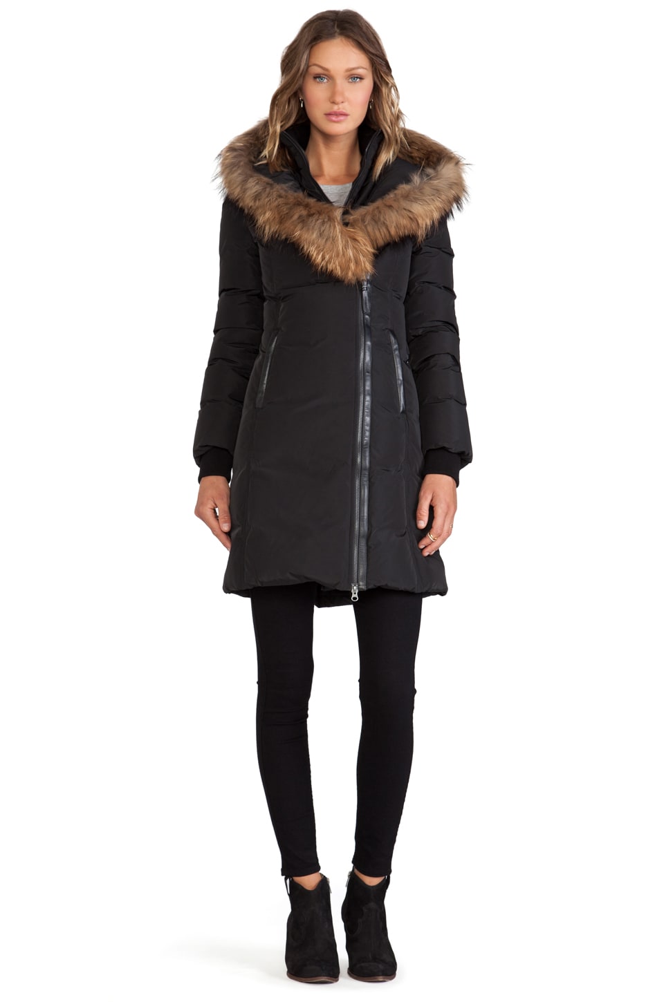 Mackage Kay Jacket With Real Natural Fur in Black | REVOLVE